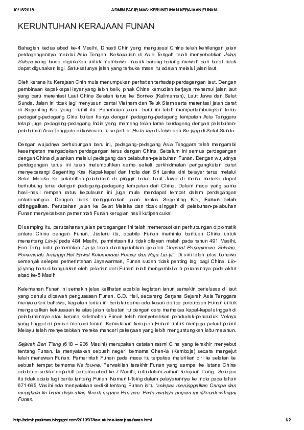 (PDF) Keruntuhan Kerajaan Funan