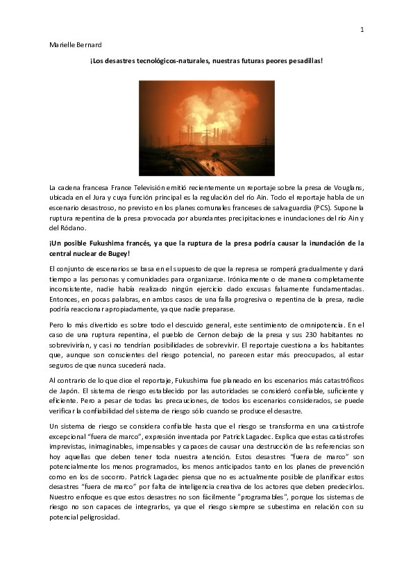 (PDF) Los desastres tecnologicos