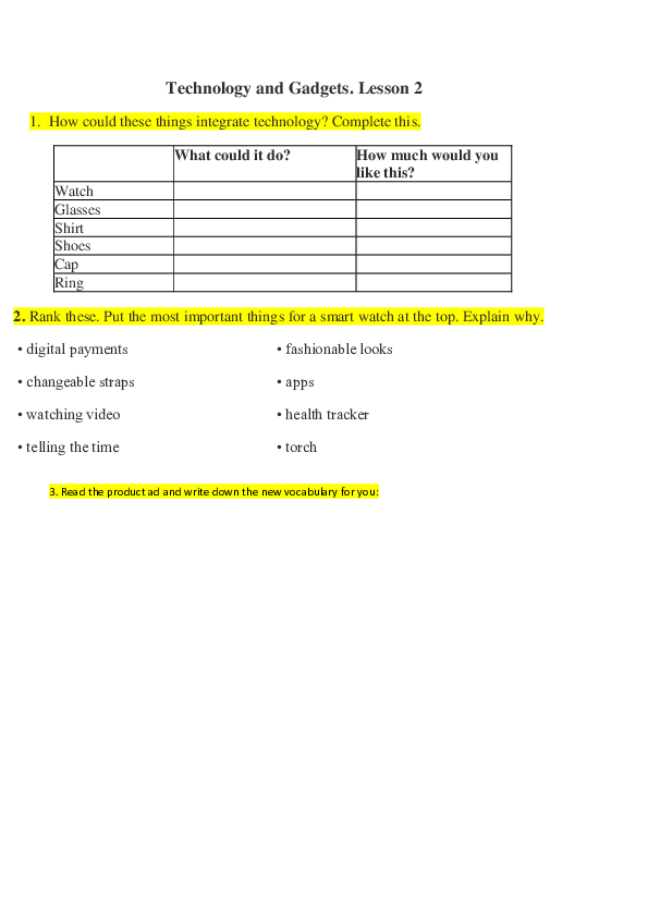 Doc Technology And Gadgets Lesson 2