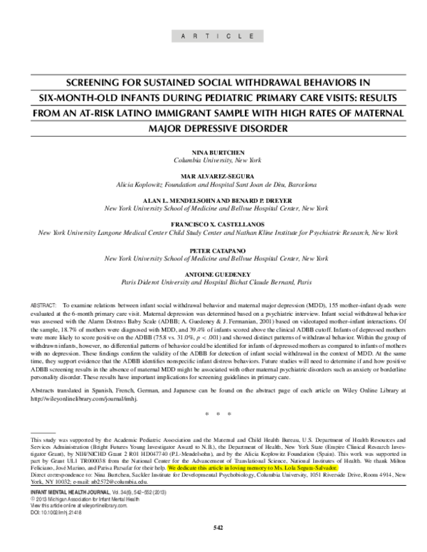 (PDF) Impact of a Randomized Home-Visiting Trial on Infant Social ...