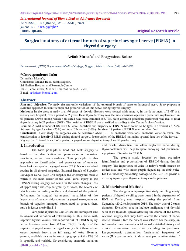 (PDF) Surgical anatomy of external branch of superior laryngeal nerve ...