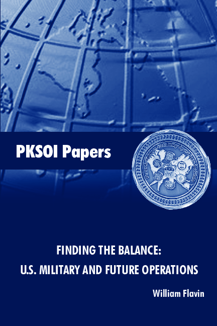 (PDF) Finding the Balance: U.S. Military and Future Operations (PKSOI ...