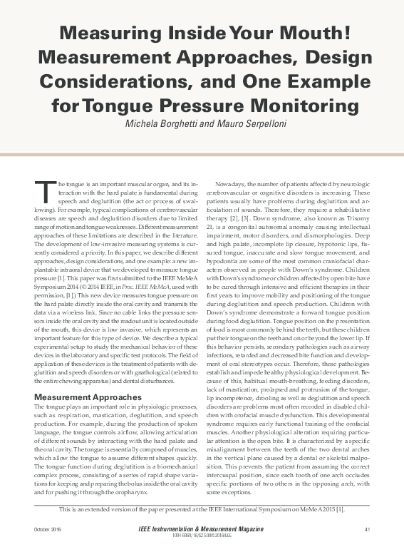 (PDF) Measuring Inside Your Mouth! Measurement Approaches, Design ...