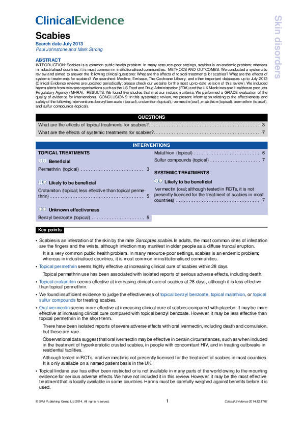 (PDF) Scabies