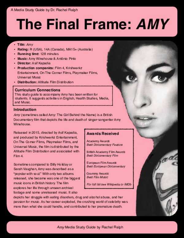 (PDF) The Final Frame: AMY media guide