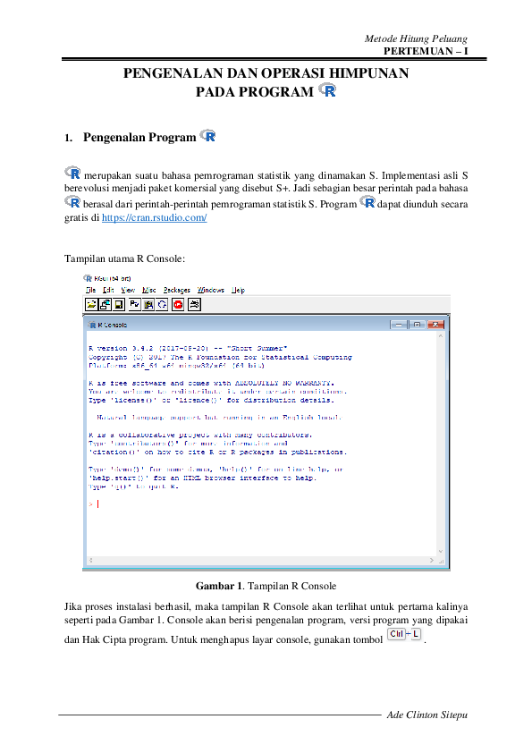 (PDF) Pengenalan dan Operasi Himpunan pada Program R (METODE HITUNG ...
