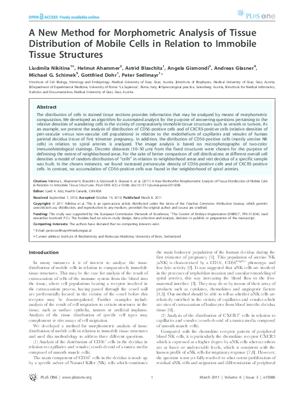 (PDF) A New Method for Morphometric Analysis of Tissue Distribution of ...