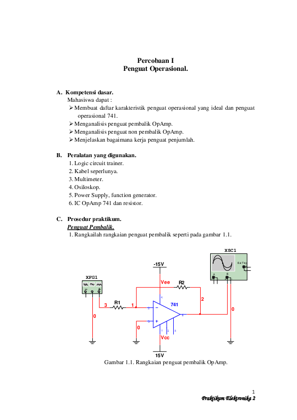 (PDF) Praktikum Elektronika 2 (Electronics Practicum 2)