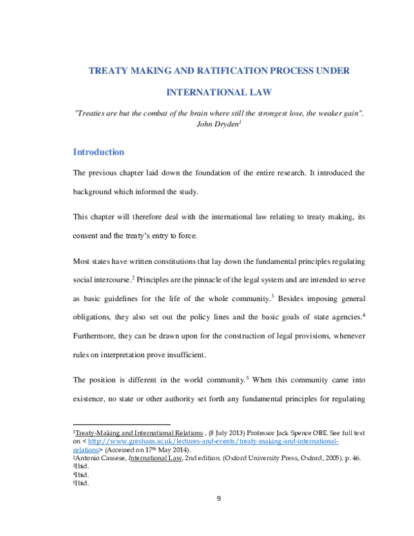 (DOC) Treaty Making Process under International Law