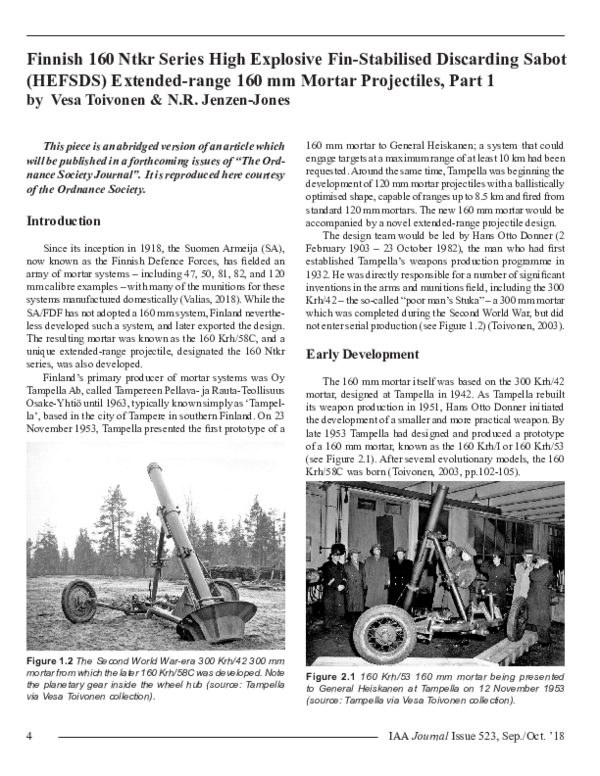 (PDF) Finnish 160 Ntkr Series High Explosive Fin-Stabilised Discarding ...