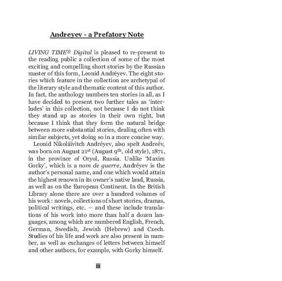 (PDF) 'Andreyev - a Prefatory Note' (on his Life and Work) - to 'THE ...