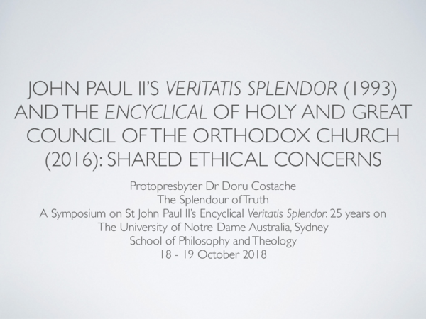 (PDF) John Paul II’s Veritatis Splendor (1993) and the Encyclical of ...