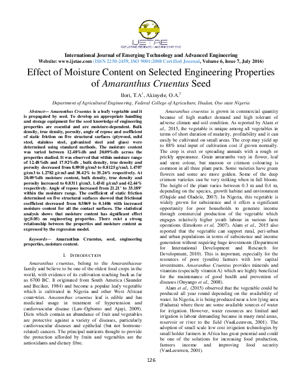 (PDF) Effect of Moisture Contents and Compression Axes on Some Physical and Mechanical ...