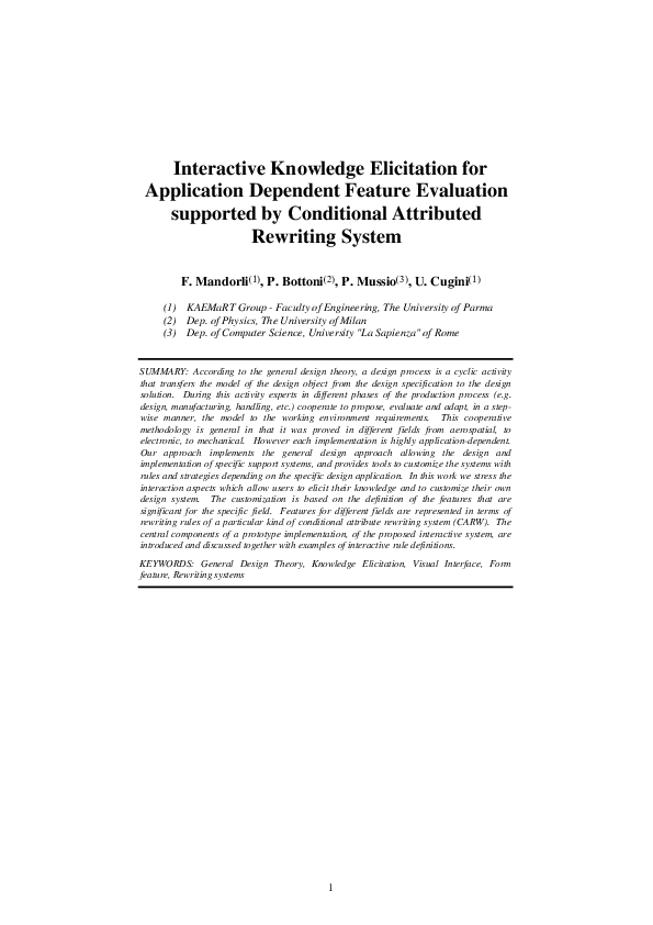 (PDF) Interactive Knowledge Elicitation for Application Dependent Feature Evaluation Supported ...