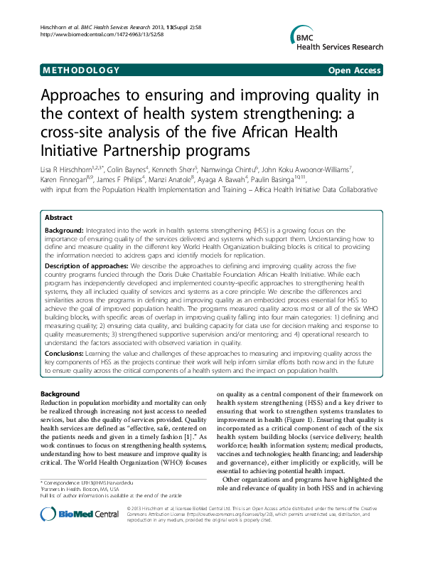 (PDF) Approaches to ensuring and improving quality in the context of ...