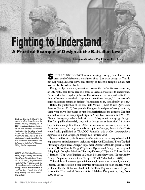 (PDF) Fighting to Understand: A Practical Example of Design at the ...