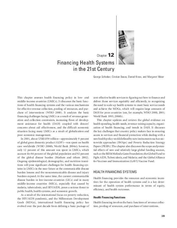 (PDF) Financing Health Systems in the 21st Century