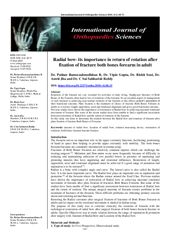 (PDF) Radial bow-its importance in return of rotation after fixation of ...