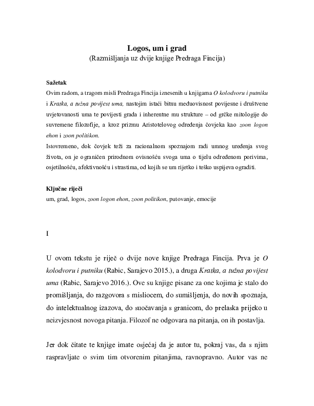 (DOC) Logos, um i grad Predrag Finci.docx