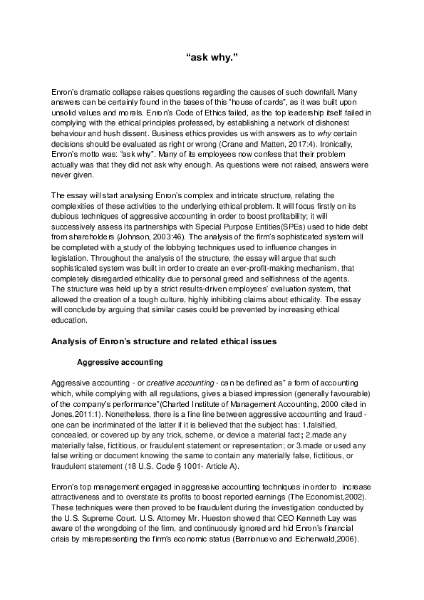 (DOC) Enron "ask why"