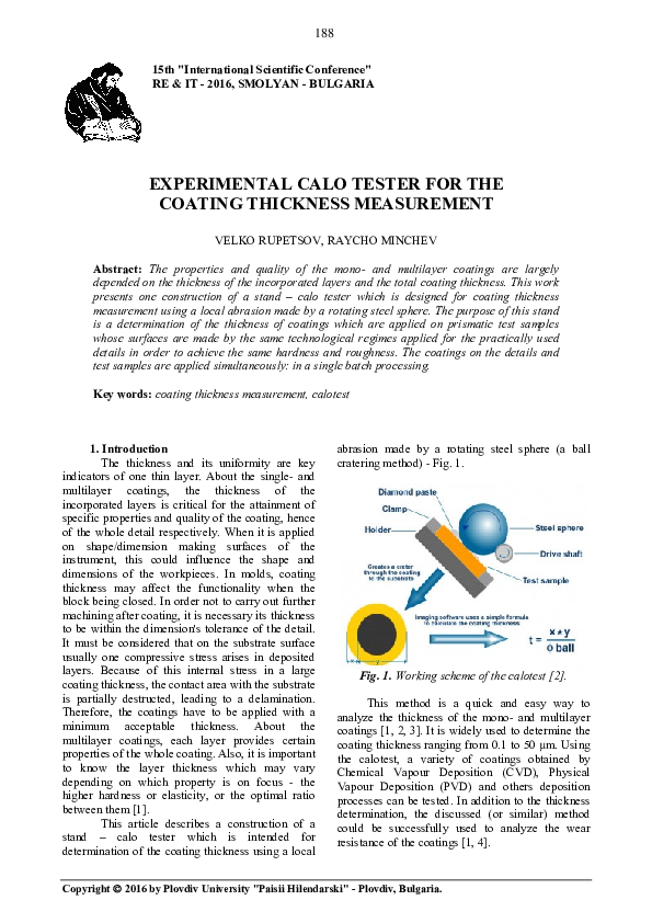 (PDF) EXPERIMENTAL CALO TESTER FOR THE