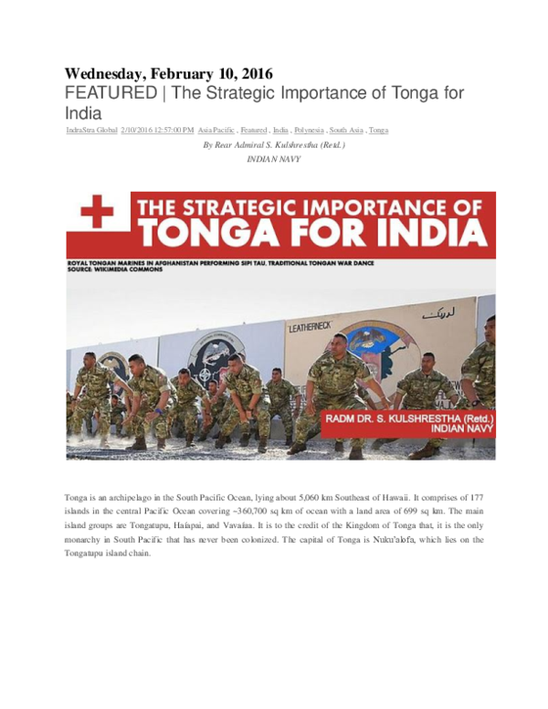 (DOC) 10 Feb 2016- Indrastra- Tonga.docx