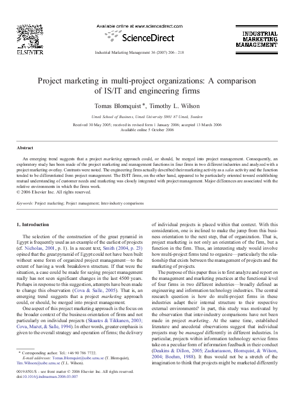 (PDF) Internal Project Marketing: A Case Study