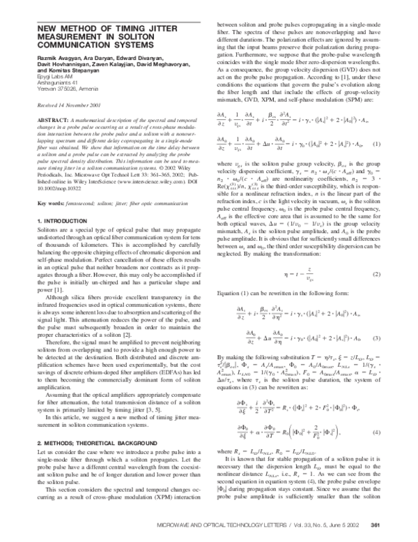 (PDF) New method of timing jitter measurement in soliton communication ...