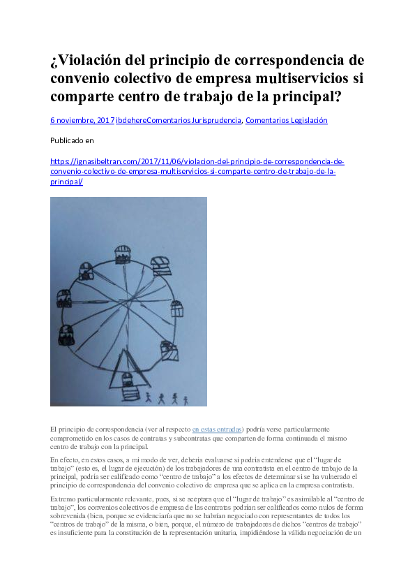 (DOC) Post Blog (Noviembre, 2017) – ¿Violación del principio de correspondencia de convenio ...