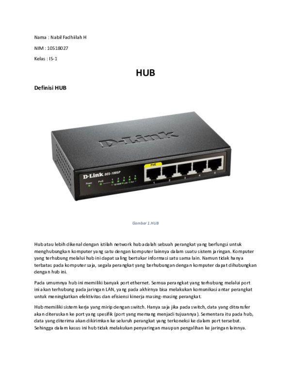 (PDF) HUB Definisi HUB