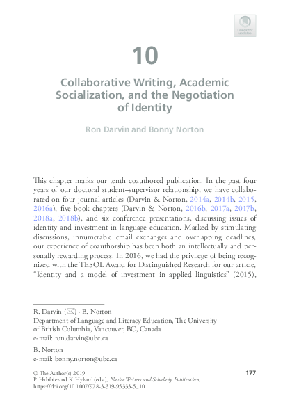 (PDF) Collaborative writing, academic socialization, and the ...