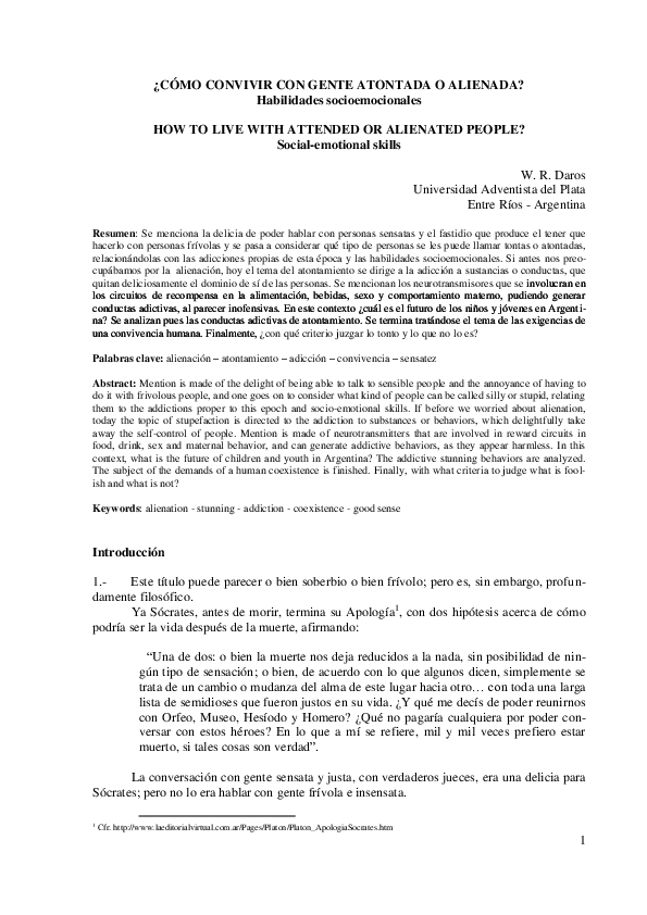 (PDF) CÓMO CONVIVIR CON GENTE ATONTADA O ALIENADA? Habilidades ...