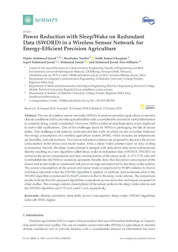 Pdf Power Reduction With Sleepwake On Redundant Data Sword In A