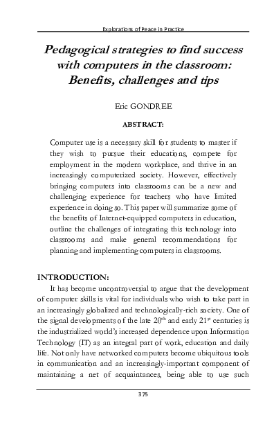 (PDF) Pedagogical strategies to find success with computers in the ...