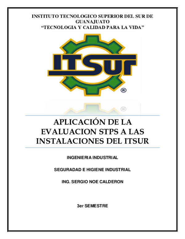 (DOC) Evaluacion de Riesgos En Las Instalaciones Del ITSUR | Erick ...