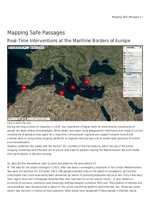 (PDF) Mapping Safe Passages. Real-Time Interventions at the Maritime ...
