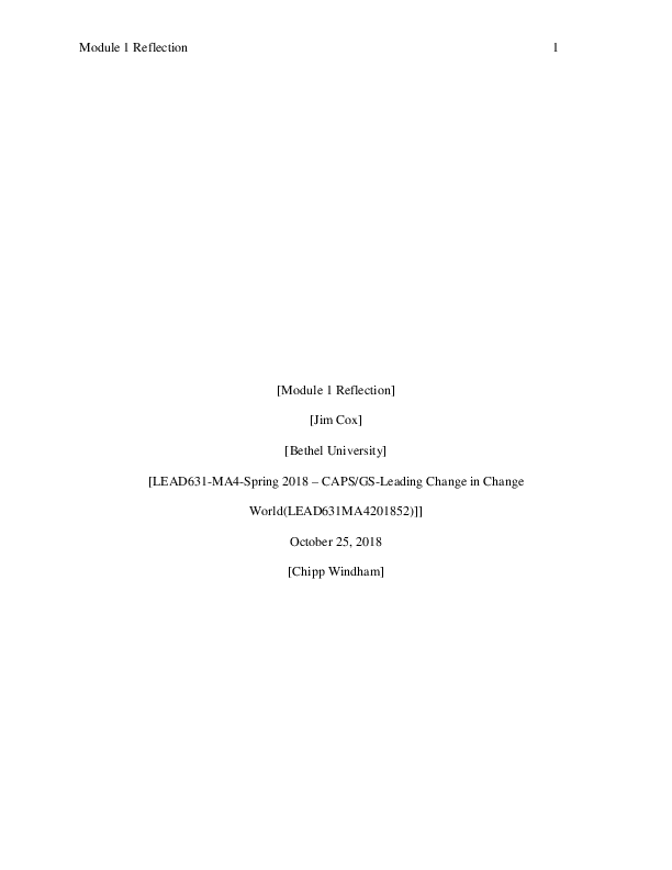 (DOC) Module 1 reflection