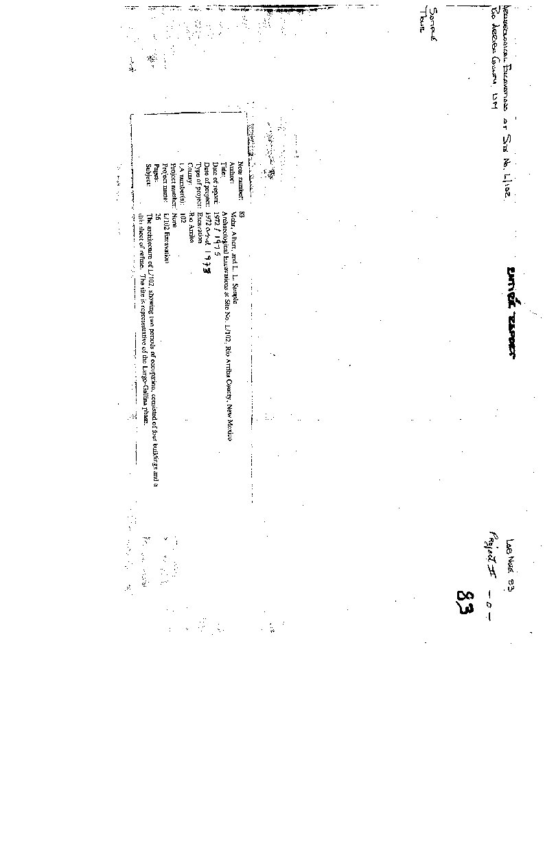 (PDF) Archaeological excavations at site no. L/102 Rio Arriba County ...