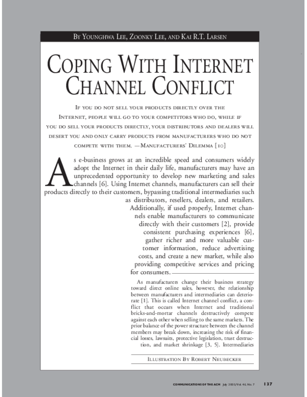 (PDF) Coping with Internet channel conflict