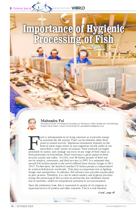 (PDF) Importance of Hygienic Processing of Fish