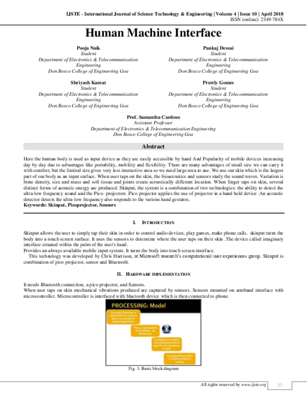 (PDF) Human Machine Interface