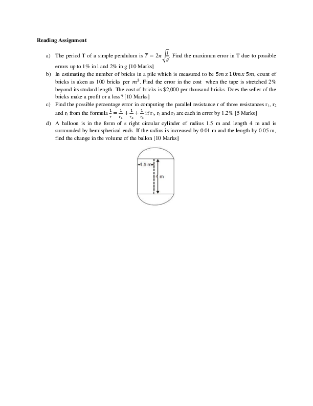 (DOC) Reading Assignment