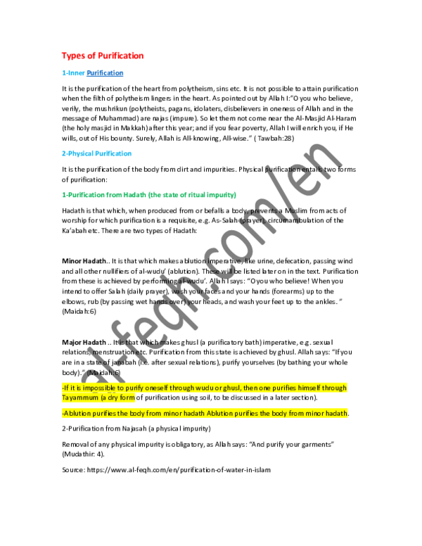 (PDF) Types of Purification