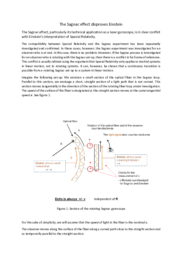 (PDF) The Sagnac effect disproves Einstein