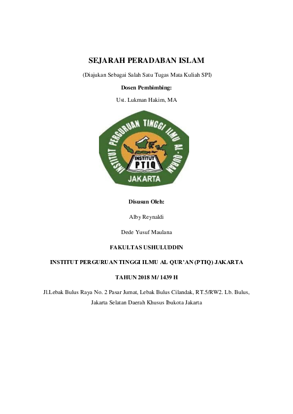 (DOC) SEJARAH PERADABAN ISLAM