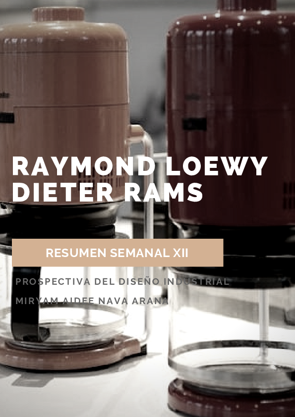 (PDF) RAYMOND LOEWY DIETER RAMS