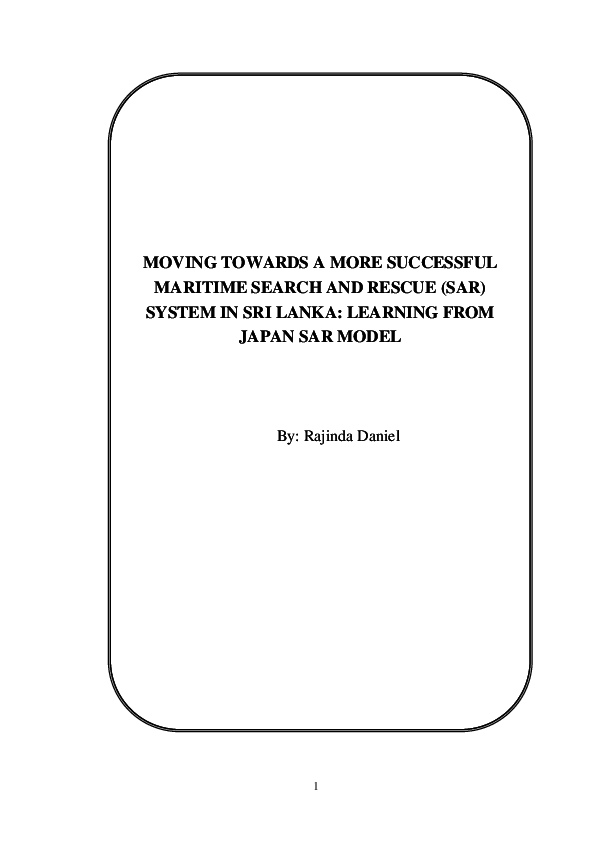 (PDF) MOVING TOWARDS A MORE SUCCESSFUL MARITIME SEARCH AND RESCUE (SAR ...