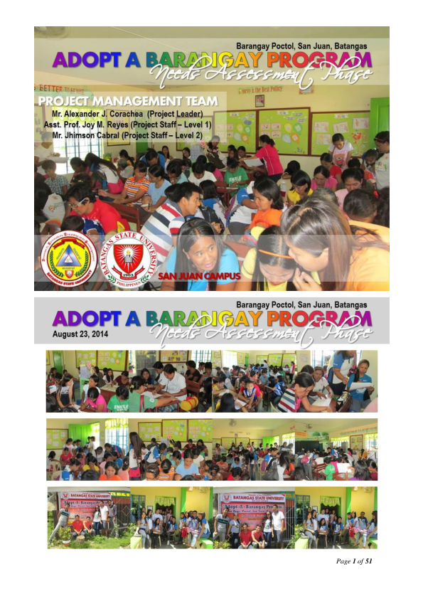 (DOC) Behavioral Needs Assessment under Adopt-A-Barangay Program