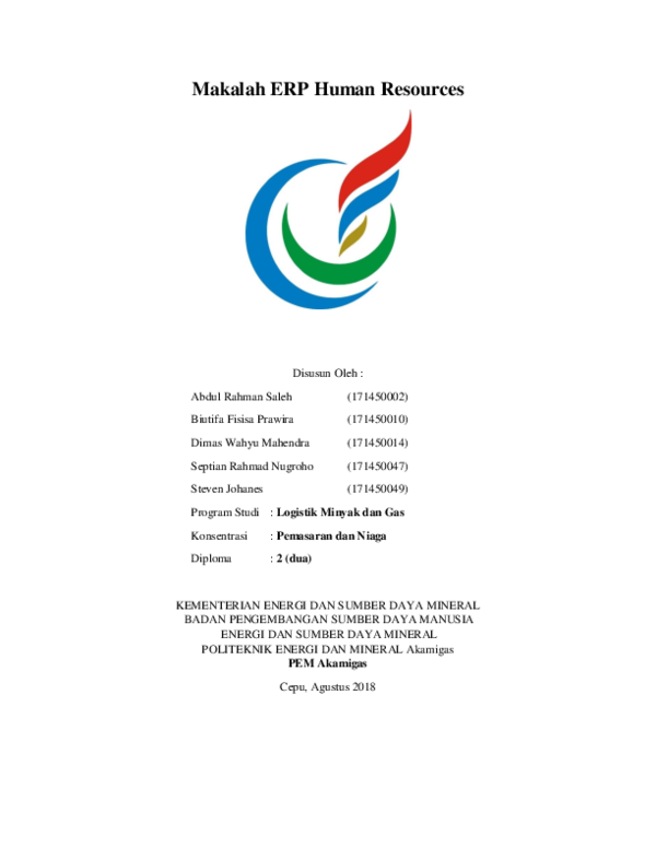 (PDF) Makalah ERP Human Resources