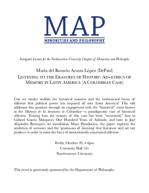 (PDF) Inaugural Lecture, Minorities and Philosophy (MAP) Chapter, NU